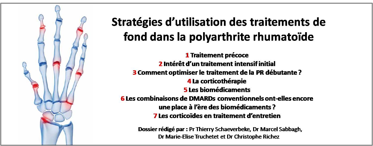 Stratégies d’utilisation des traitements de fond dans la polyarthrite ...